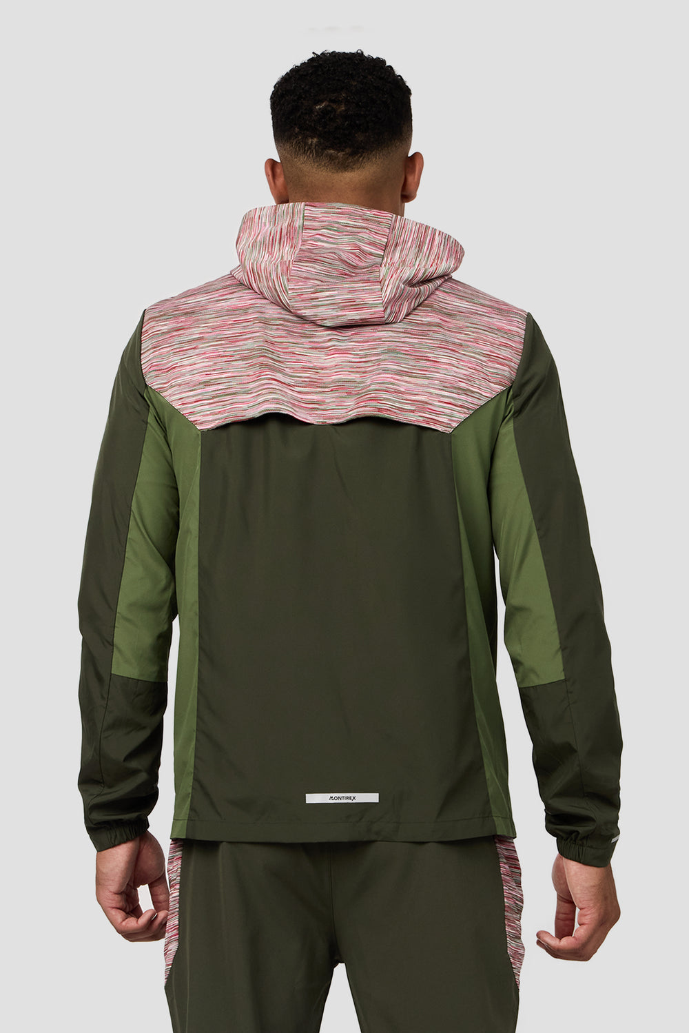Montirex Trail Windbreaker Khaki/Pink/Red | Sportswear Gymwear