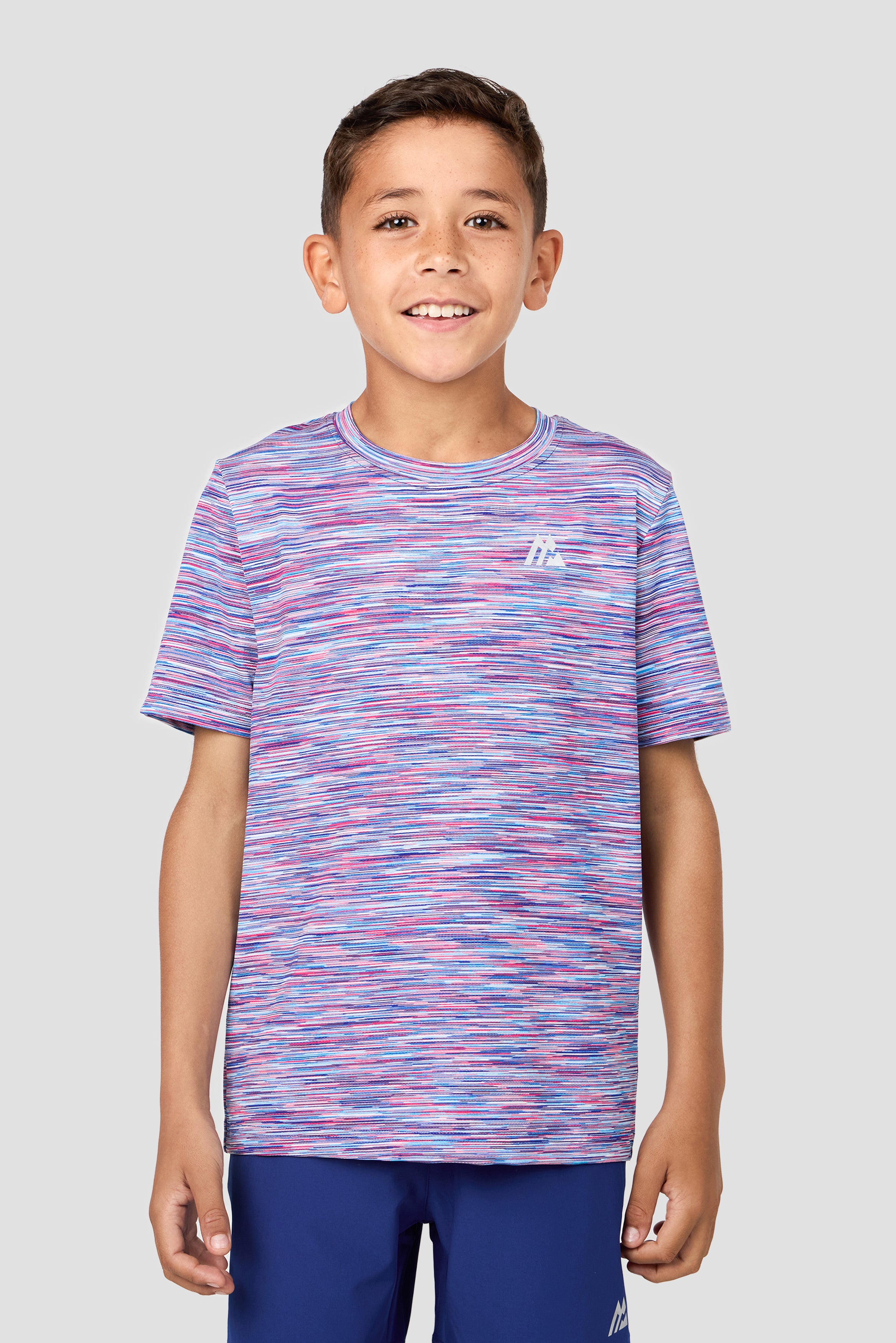 Montirex Boys Trail T-Shirt Blue/Pink/White | Sportswear Gymwear