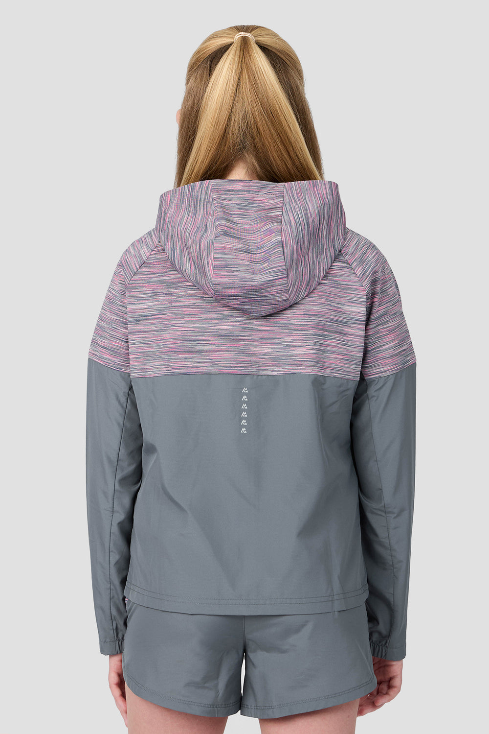 Montirex Girls Trail Windbreaker - Grey/Pink Sportswear Clothing