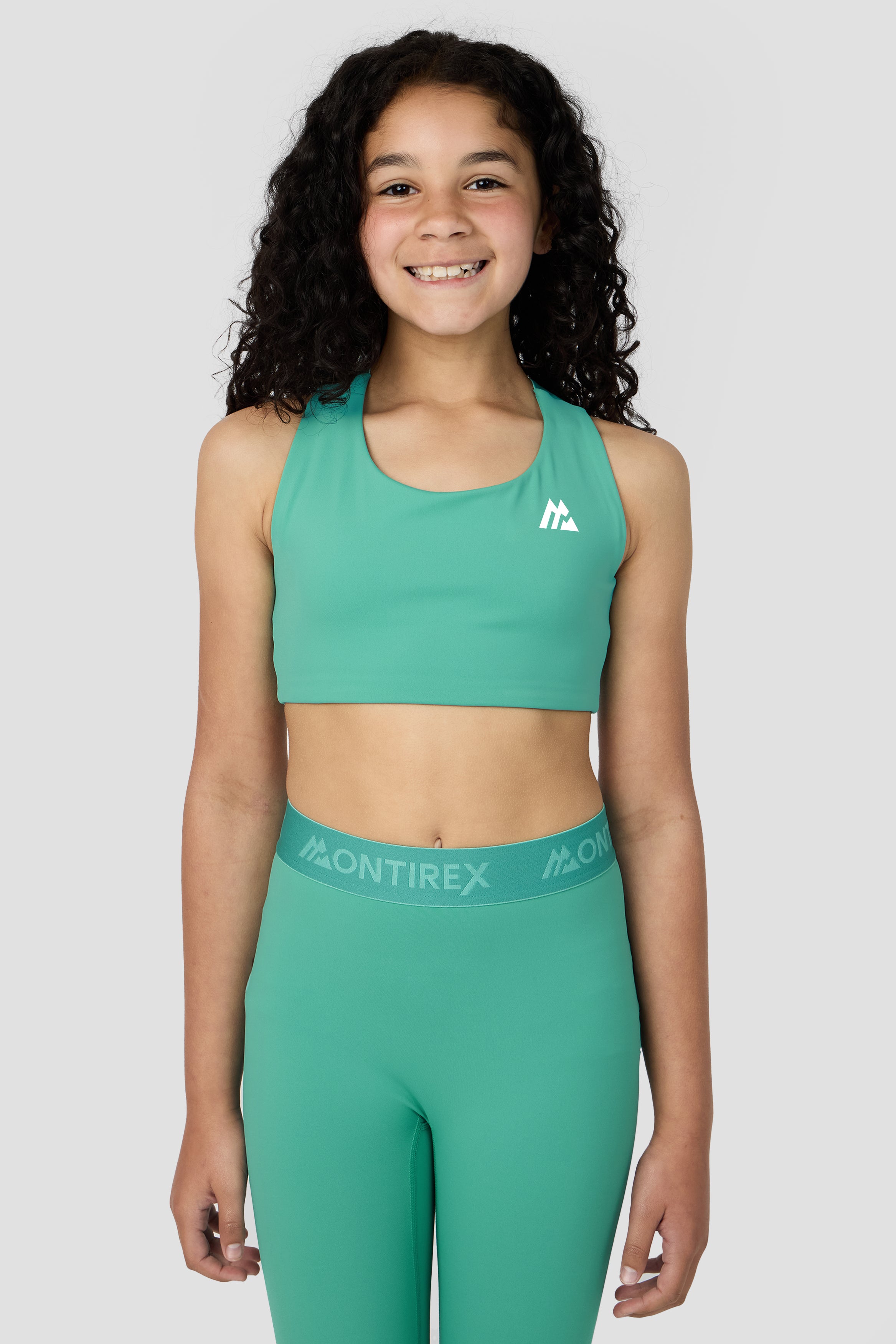 Girls Icon Bra Top - Mineral Green | Montirex Gymwear & Sportswear