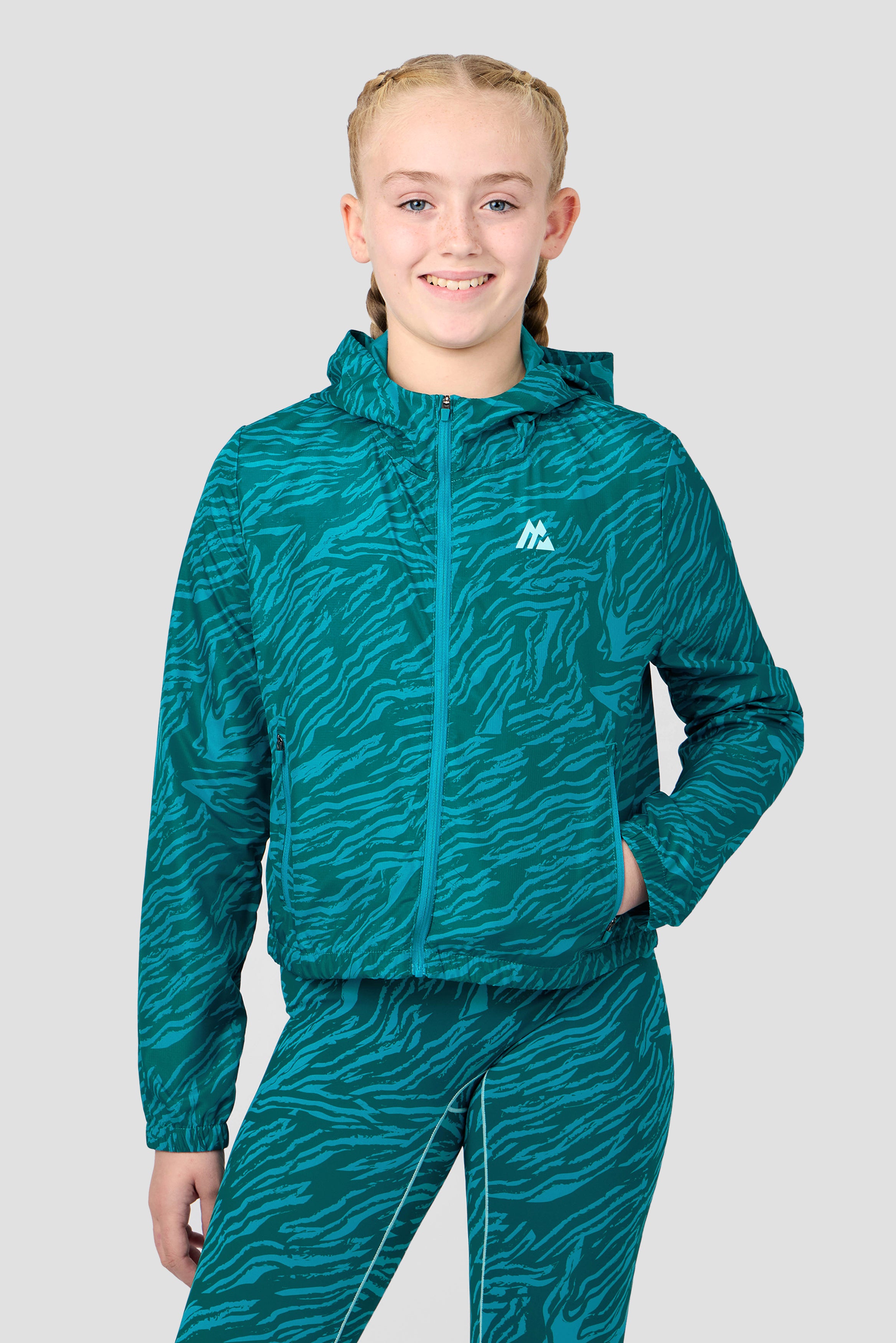 Girls Seren Windbreaker - Pacific | Montirex Sportswear Clothing