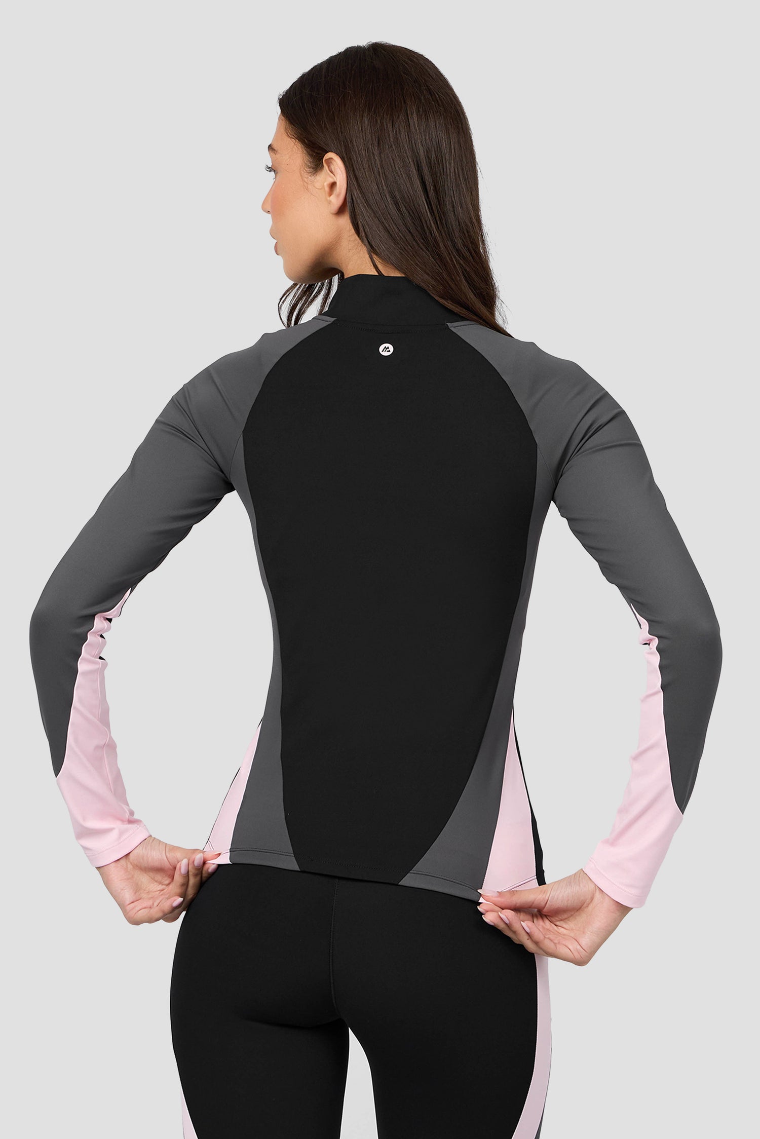 Montirex Vision Full Zip Gymwear – Black/Asphalt/Light Pink